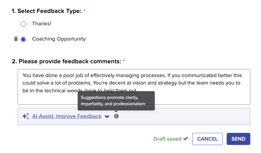 Feedback AI Assist – Betterworks