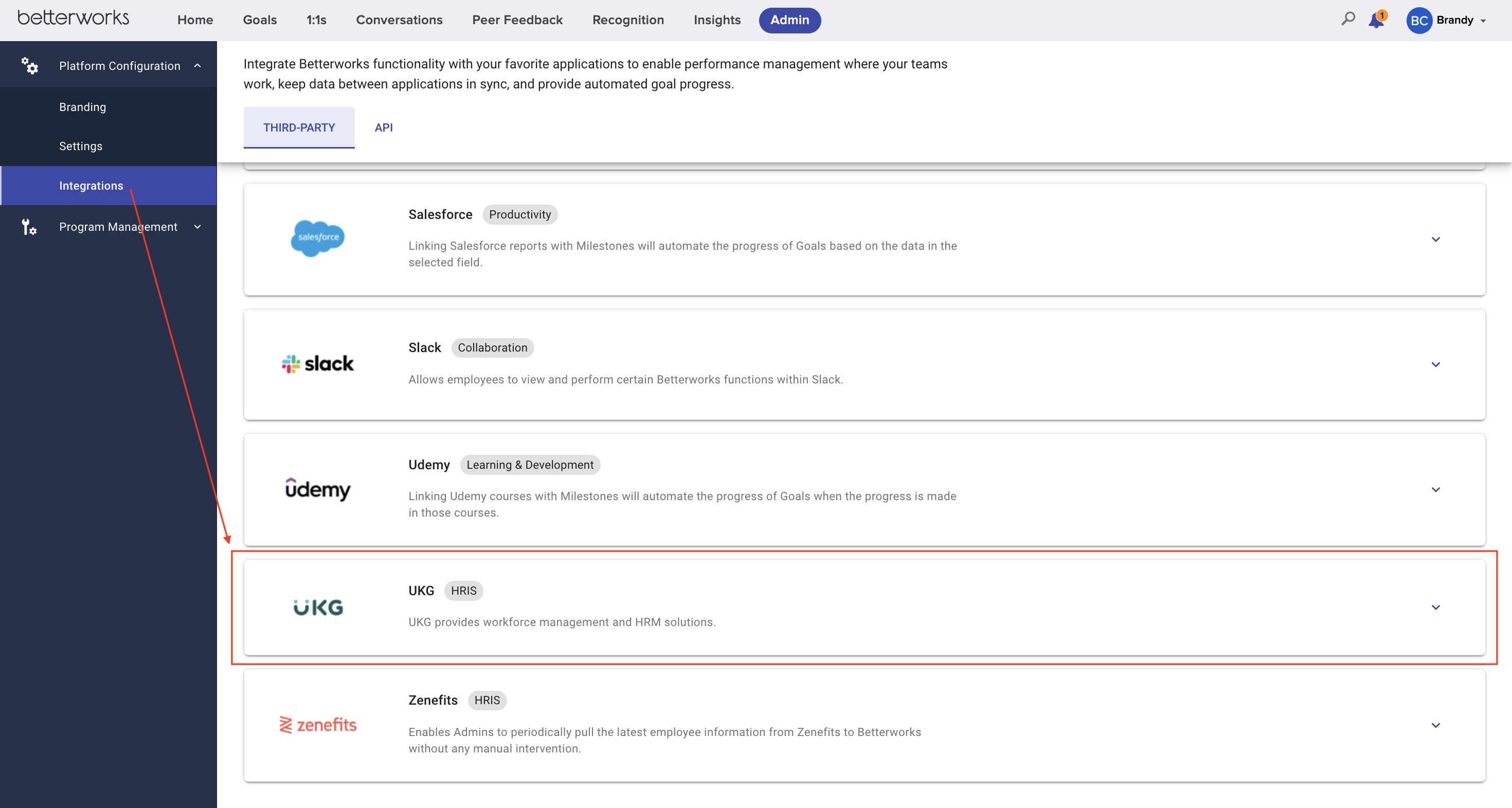 UKG Integration (NextGen) – Betterworks