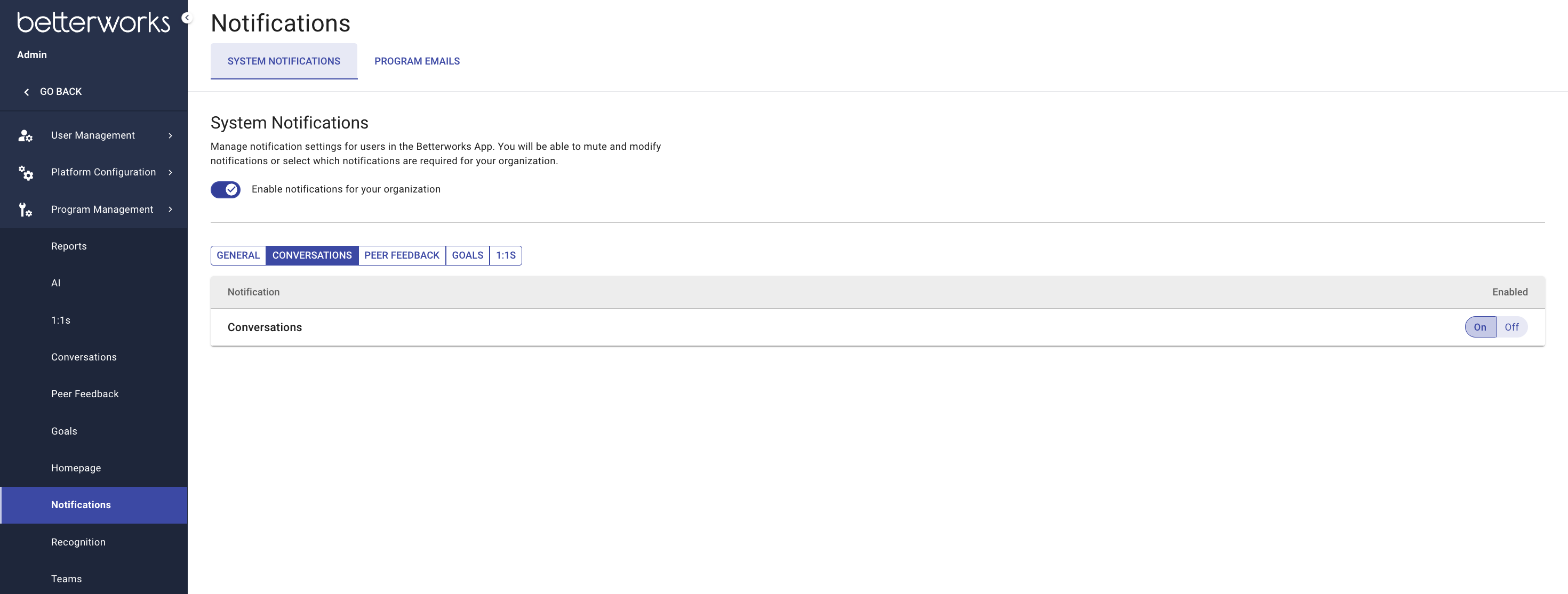 Conversation Notifications (NextGen) – Betterworks